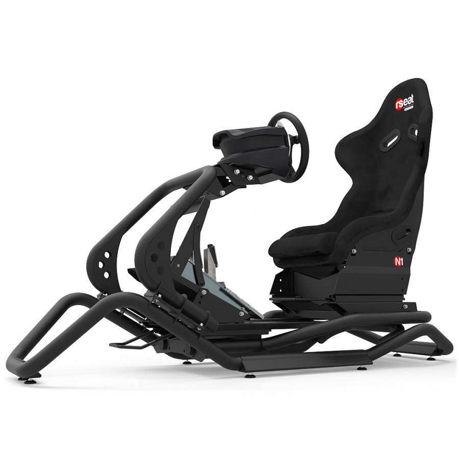 Rseat N1 Alcantara Seat / Black Frame Racing Simulator Cockpit