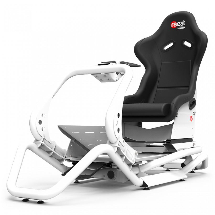 Rseat N1 Black Seat / White Frame Racing Simulator Cockpit