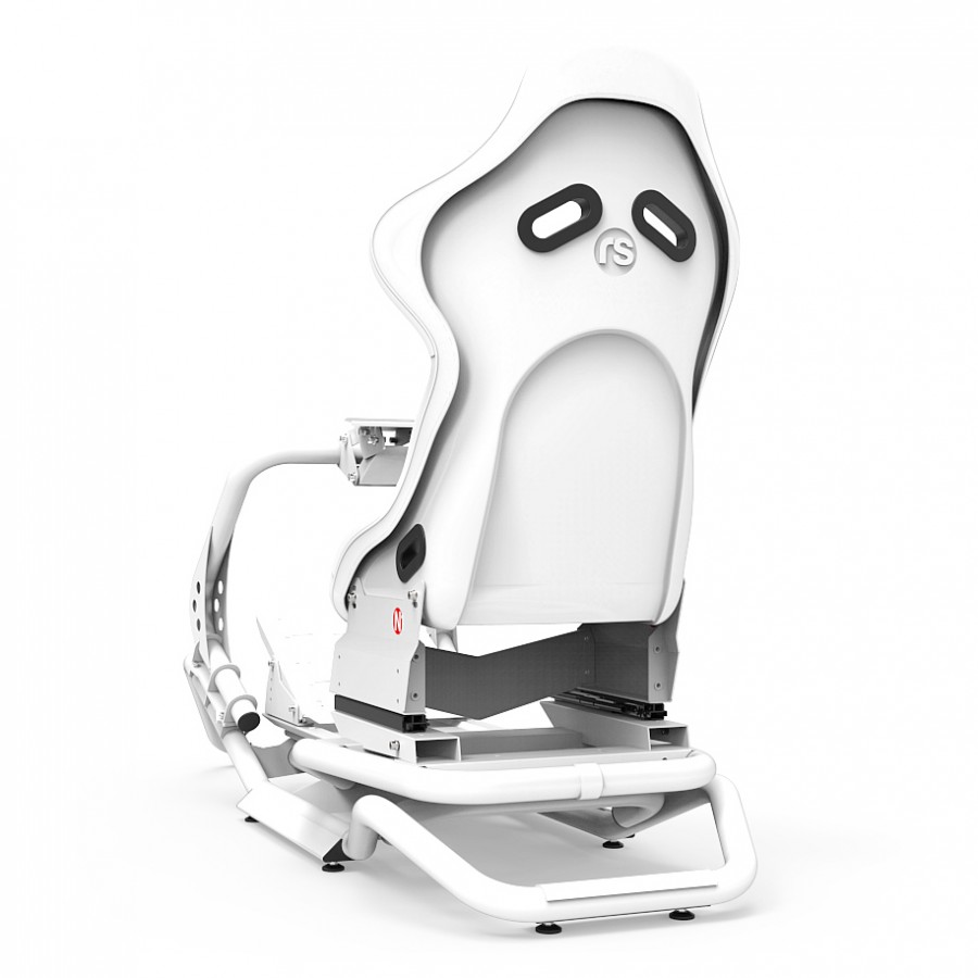 Rseat N1 White Seat / White Frame Racing Simulator Cockpit