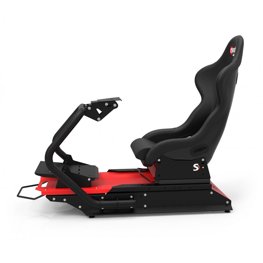 Rseat S1 Black Seat / Red Frame Racing Simulator Cockpit