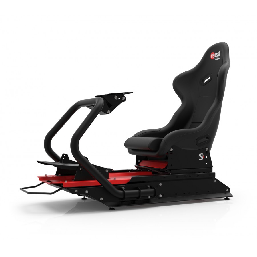 Rseat S1 Black Seat / Red Frame Racing Simulator Cockpit