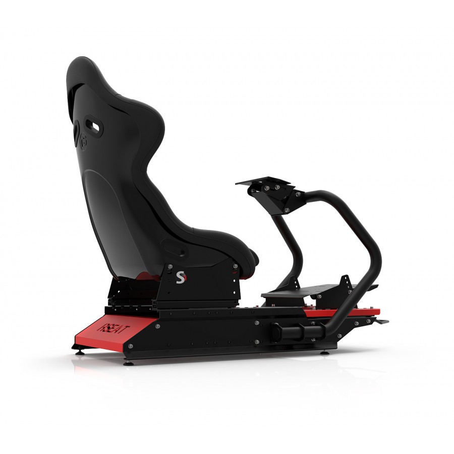 Rseat S1 Black Seat / Red Frame Racing Simulator Cockpit